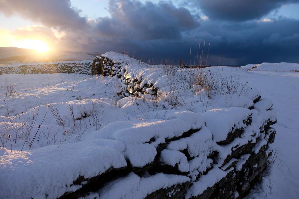 snow, winter, white, cold, weather, ice, trees, plants, nature, clouds ...
