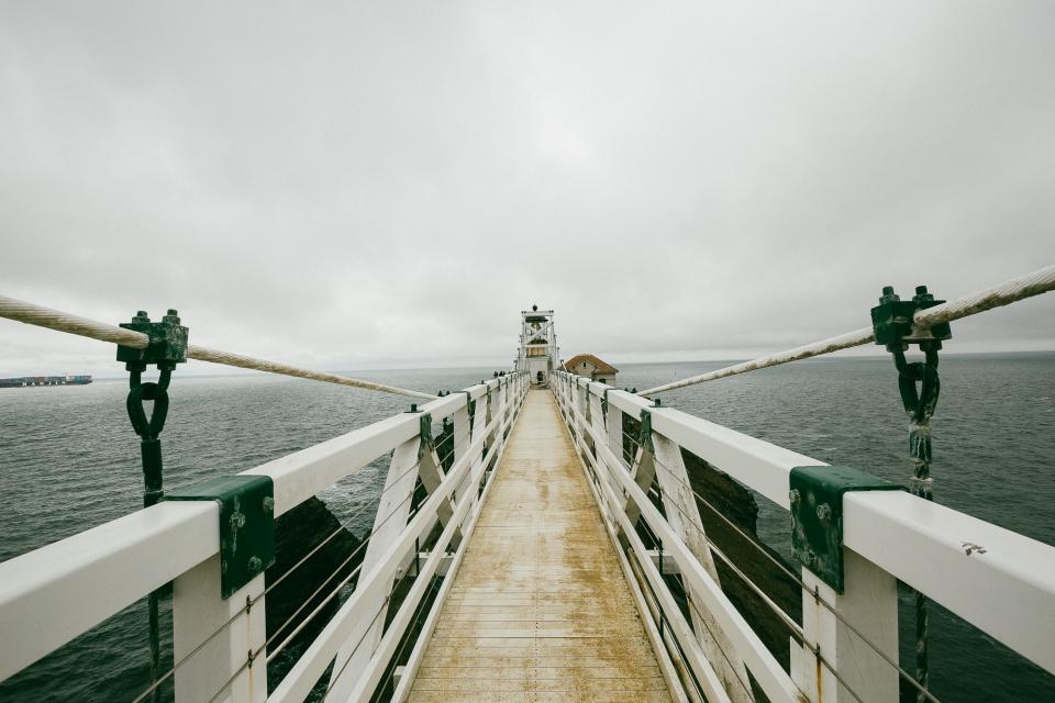 sea, ocean, water, waves, nature, bridge, pathway, pier, horizon, cloud ...