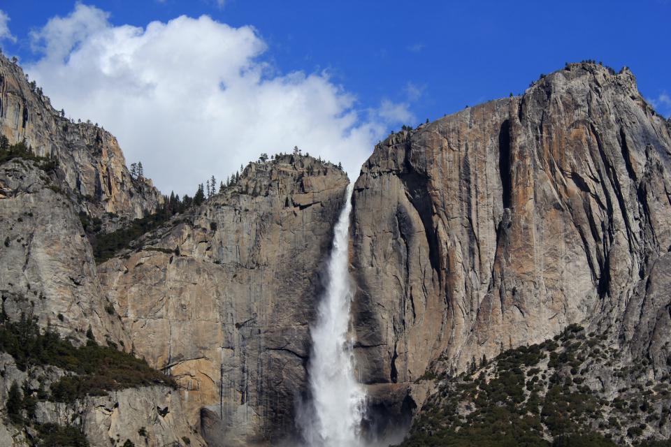 waterfalls, rocks, hill, mountain, highland, cliff, landscape, nature ...