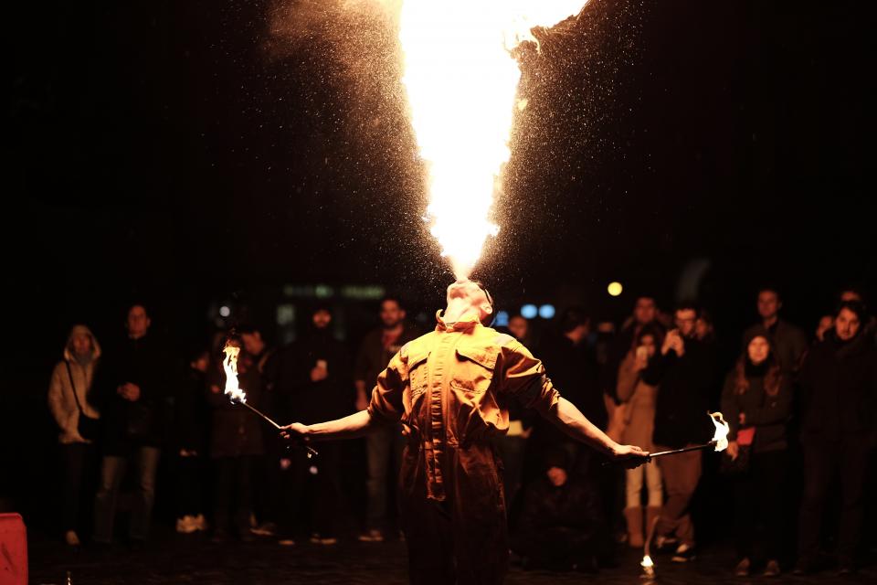 people, men, dancer, dancing, fire, flame, heat, firedance, skill, dark ...