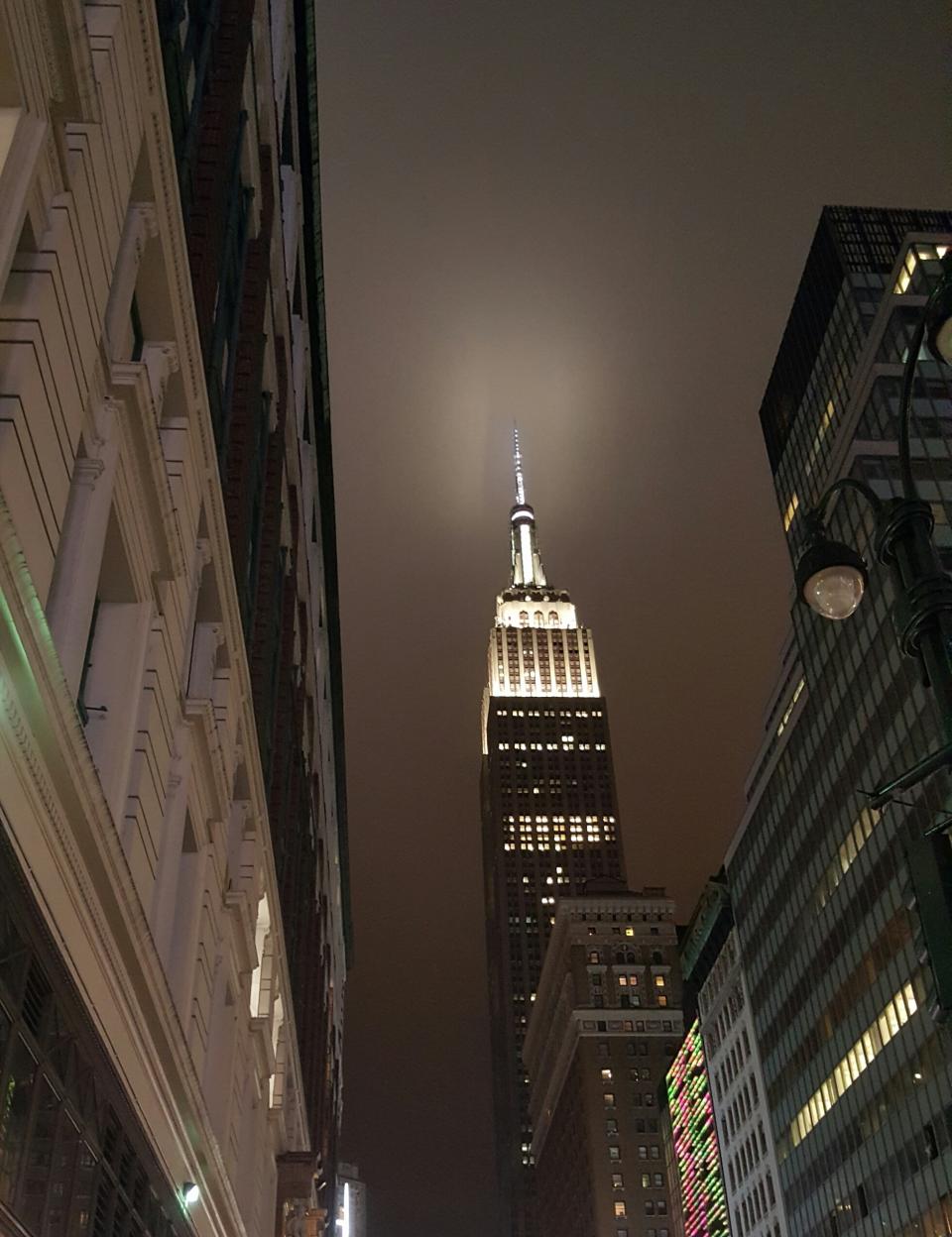 dark, night, architecture, structure, building, tower, city, lights ...